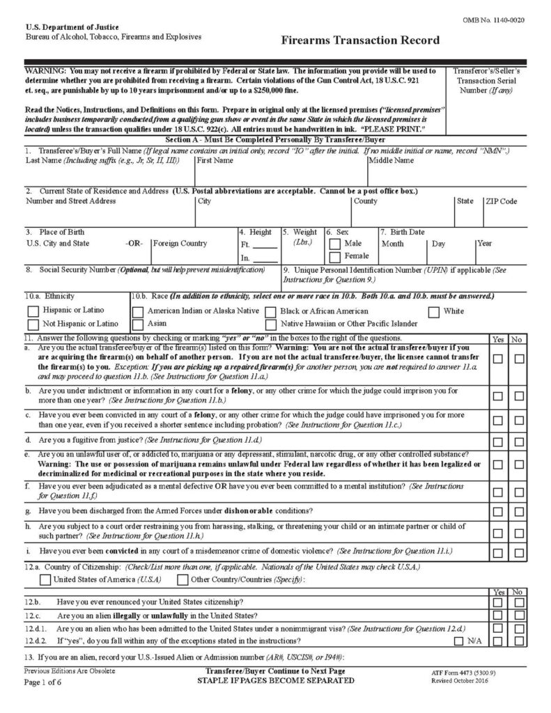 Purchases and Transfers – Scattered Rock Armory